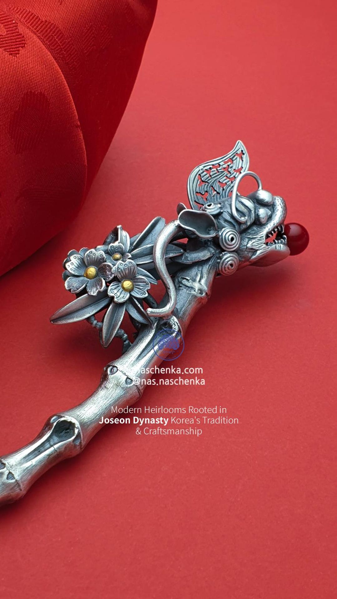 This is a Traditional Korean-style Hairpin (binyeo) Designed for ...