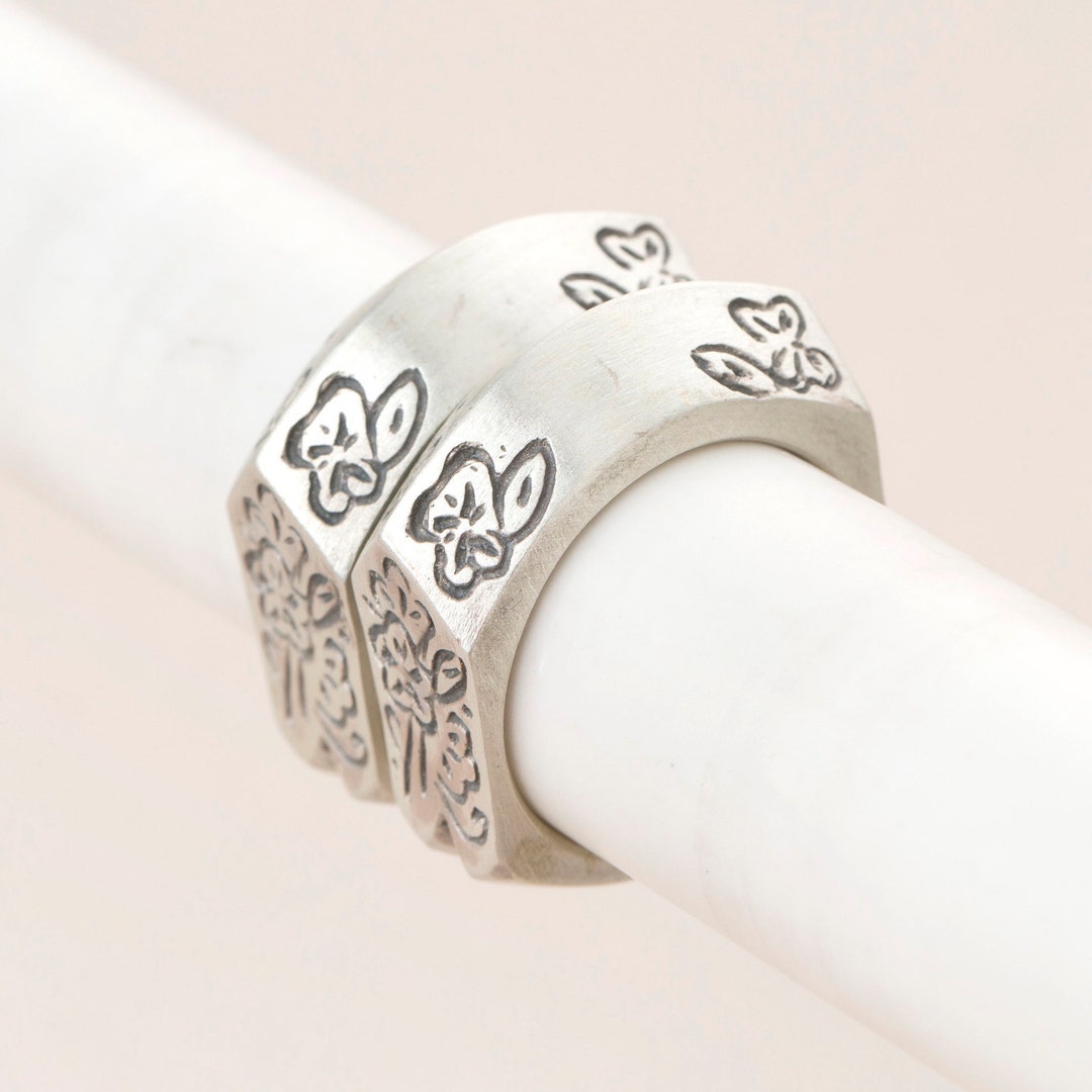 Seoul NASCHENKA Traditional Korean Hanbok Silver Rings Set Accessories ...