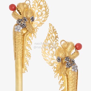 Korean Hair Binyeo 34.5 Cm / Traditional Korean Dragon Binyeo Silver ...