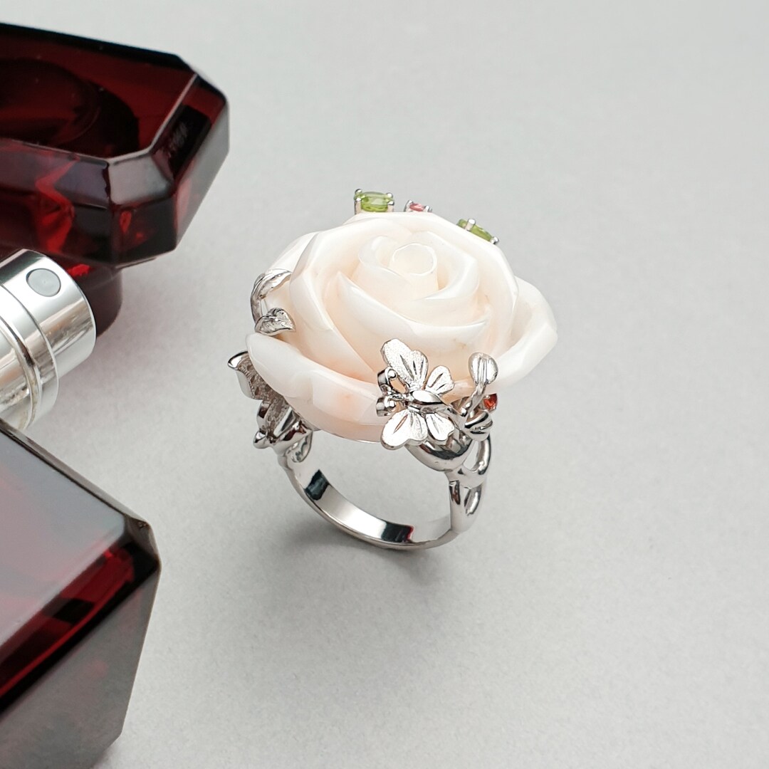 Gemstone Silver Craft Ring by NASCHENKA • Your Size Custom Ring • Best ...