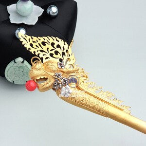 Korean Hair Binyeo Royal Dragon Binyeo 34.5 Cm / Traditional Korean ...