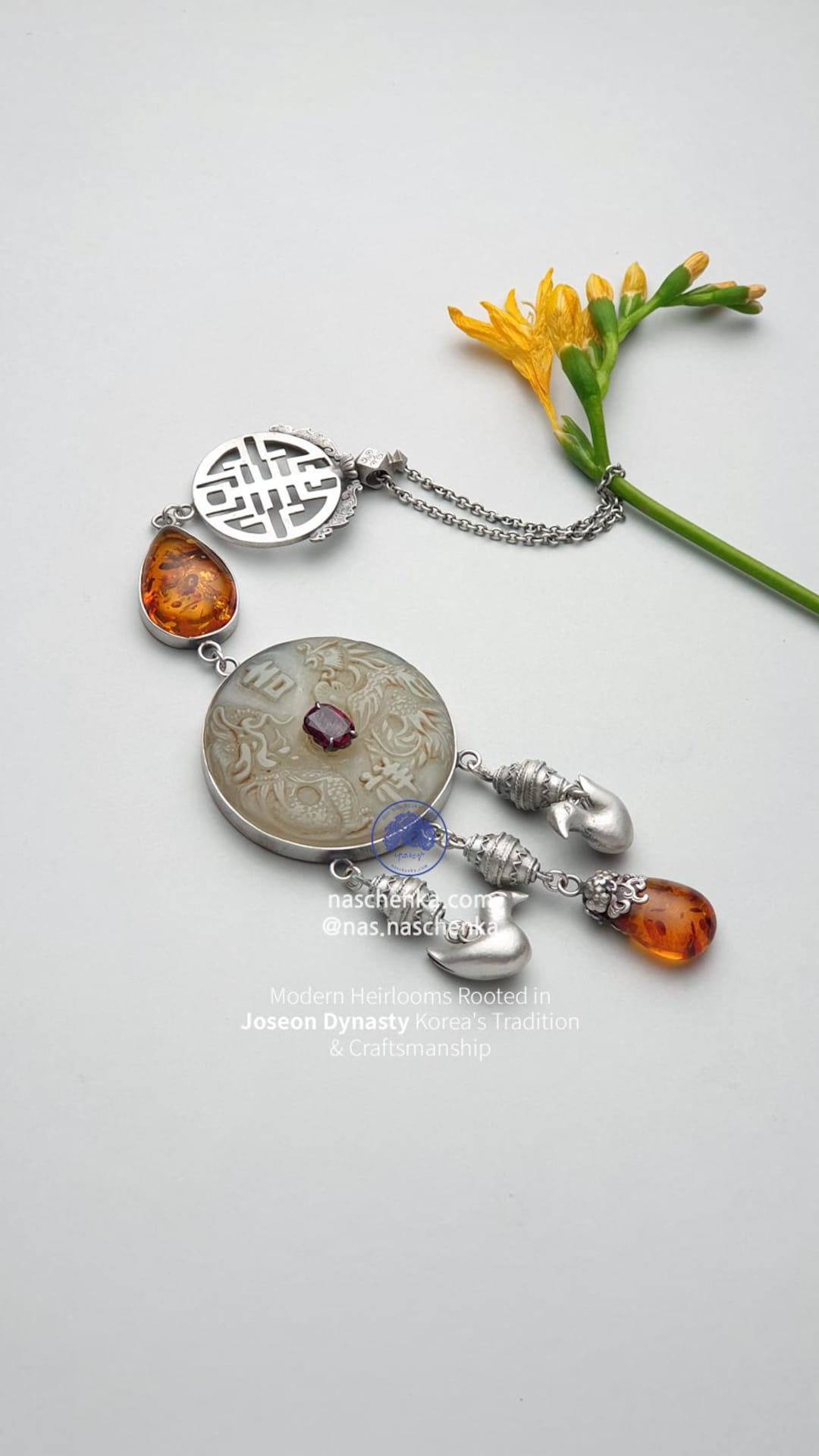 Luxury Sterling Silver Tuho-inspired Ornament | Joseon Dynasty Palace ...