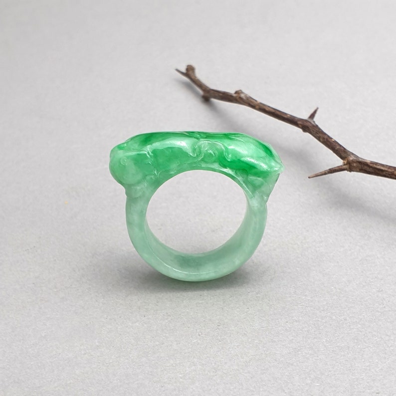 Gemstone Ring Jade Jewelry Rings Thumb Rings Green Jade Band - Etsy