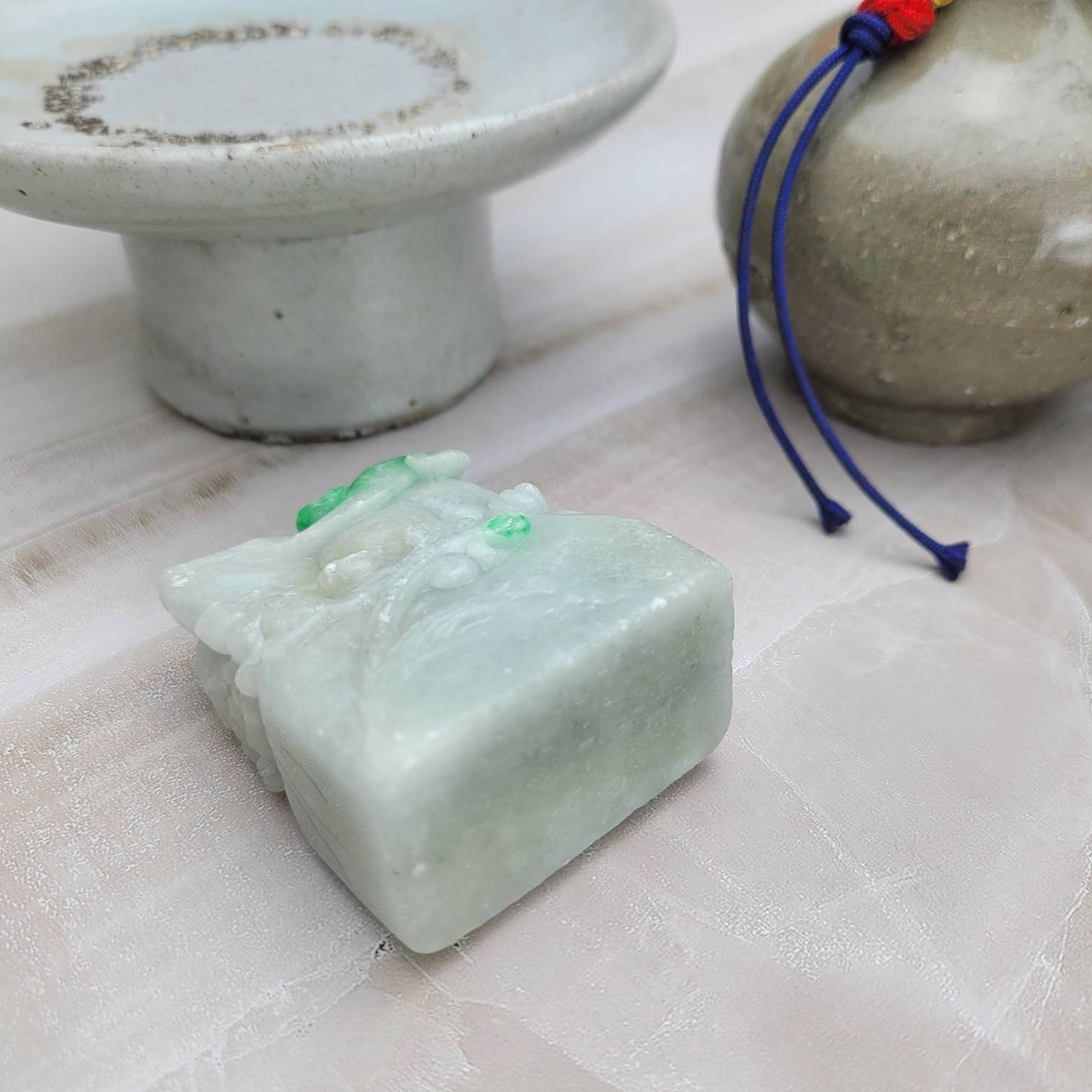 Genuine Jadeite Jade Burma jade stamp Vintage Jade or Green | Etsy