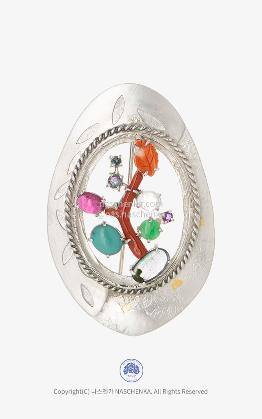 Seoul Traditional Korean Accessories Brooch Pin for Women Silver ...