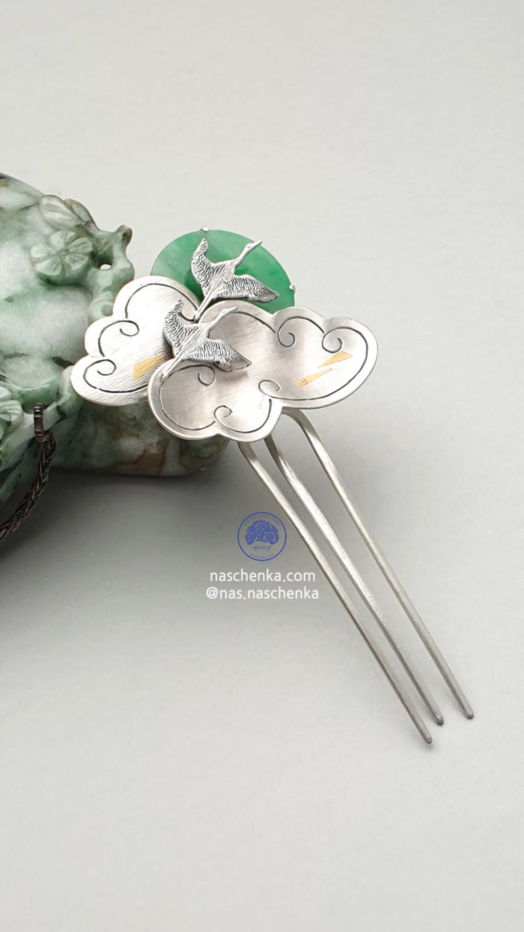 A True Korean Heirloom: Authentic Silver Hairpin Crafted to Preserve ...