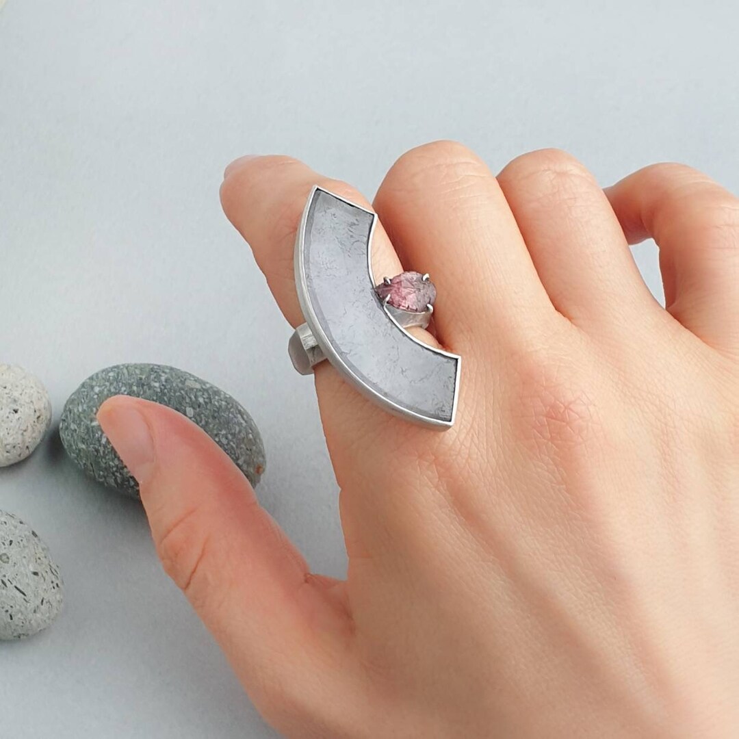 Seoul Handmade Chunky Rings,nature Ring, Sterling Silver Ring With ...