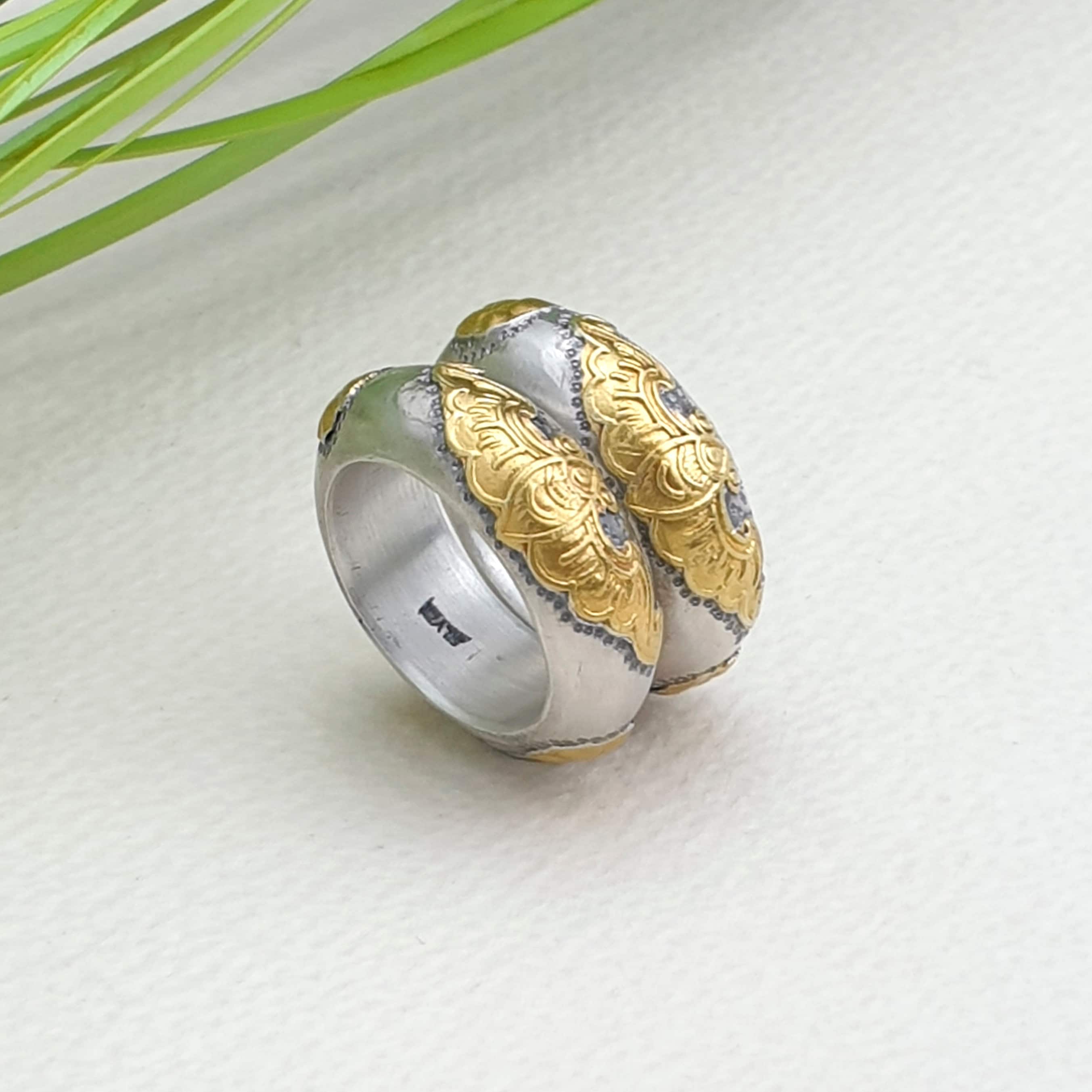 Seoul NASCHENKA Traditional Korean Hanbok Silver Rings Set Accessories ...