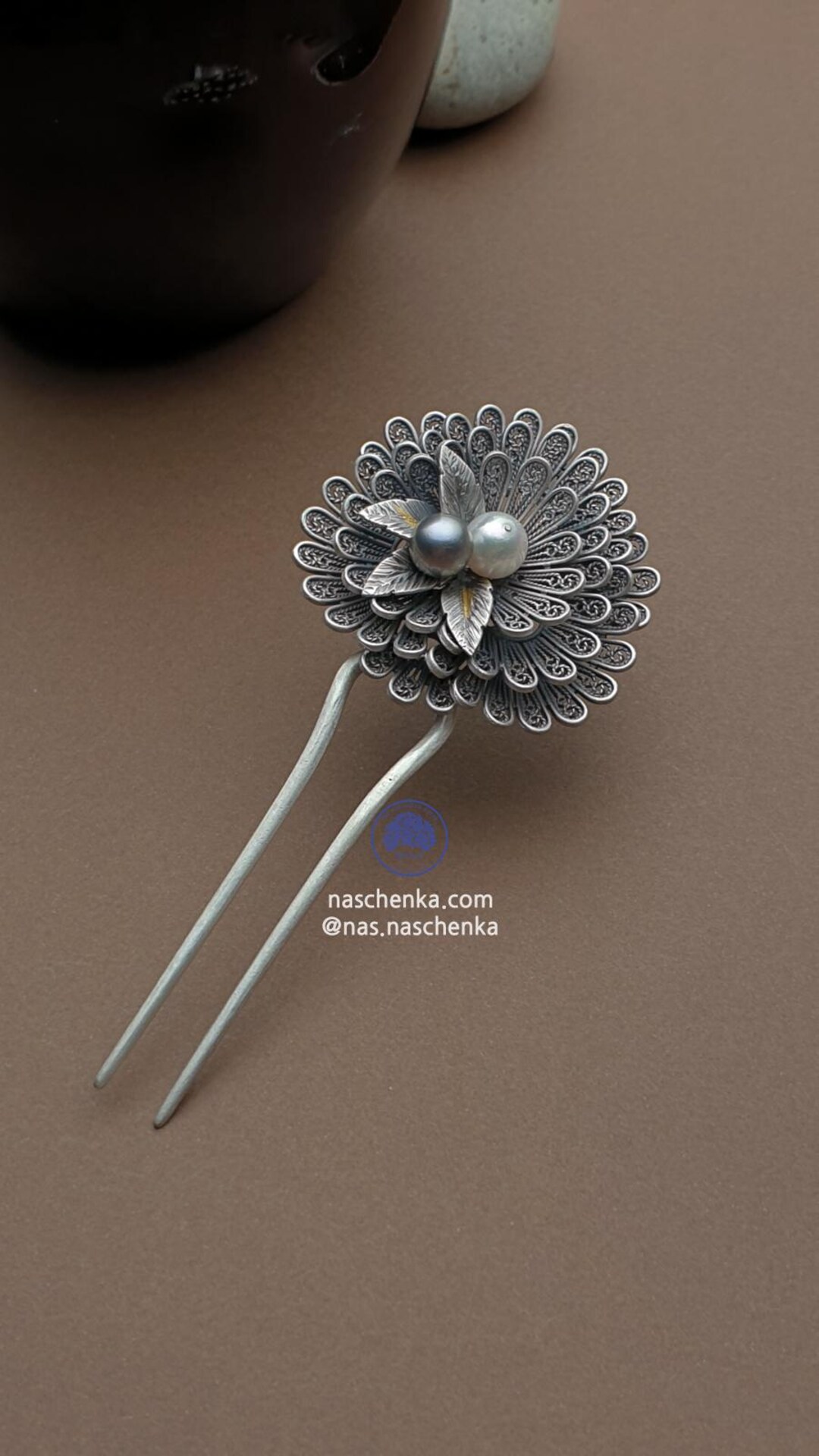 Korean Traditional Hairpin: A Flower Blossom Hairpin Silver Masterpiece ...