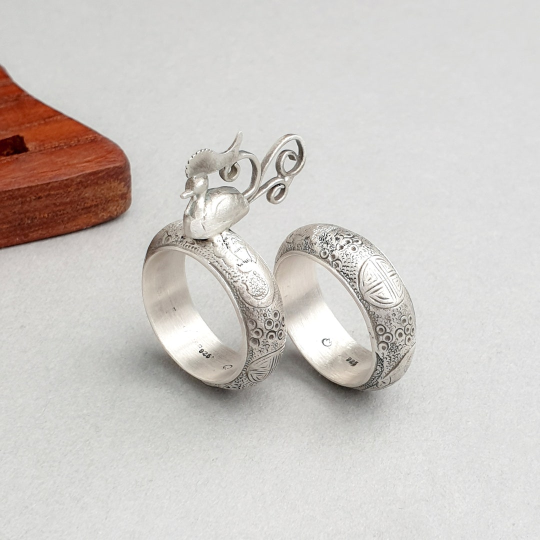 NASCHENKA Soeul Traditional Korean Hanbok Silver Rings Set Accessories ...