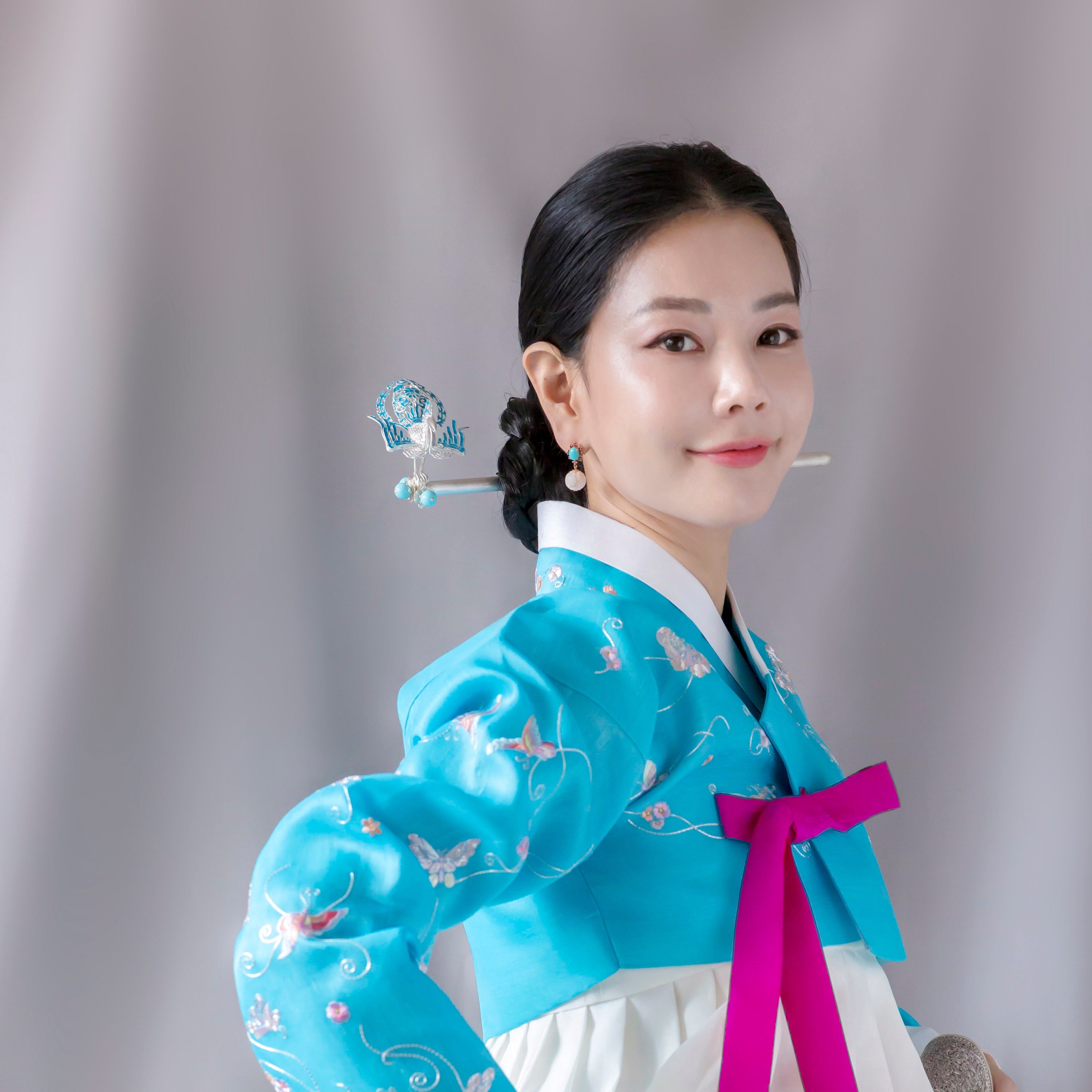 Blue Phoenix Binyeo: Korean Sterling Silver Hair Pin - Etsy