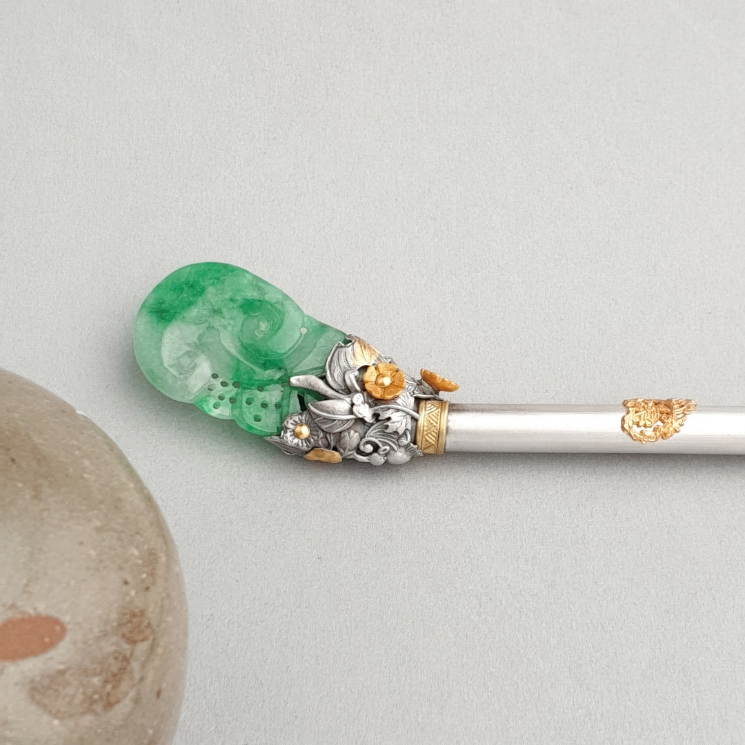 Binyeo Korean Hair Binyeo Seoul Jade Silver Binyeo 비녀 - Etsy