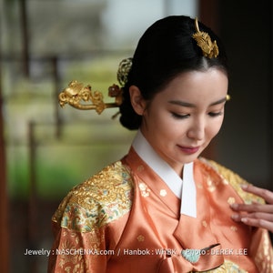Seoul Korean Cheopji Historical Korean Drama Hair Tiara, Hanbok Hair ...