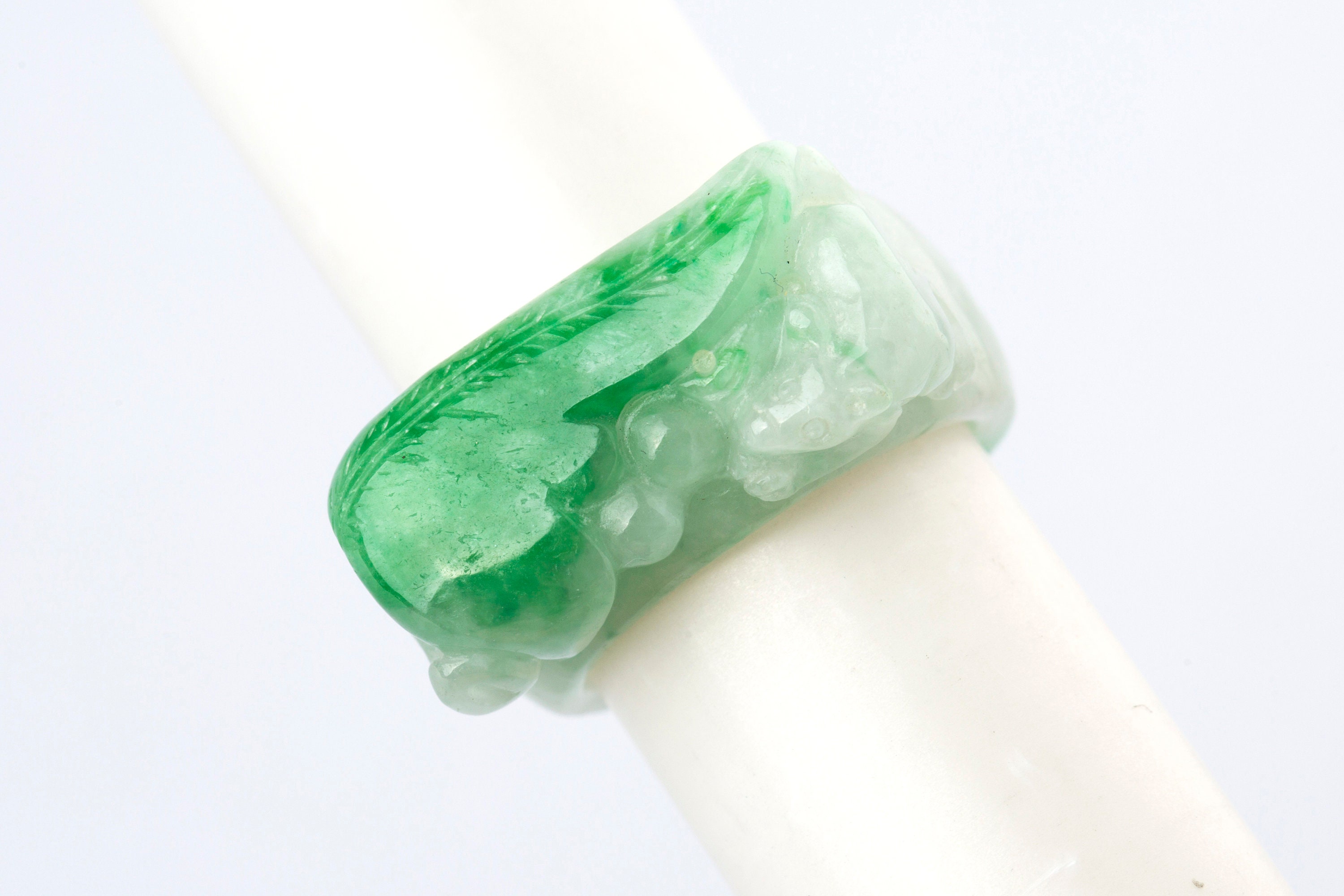 Jade jewelry rings thumb rings Genuine Green Jade Band Ring | Etsy