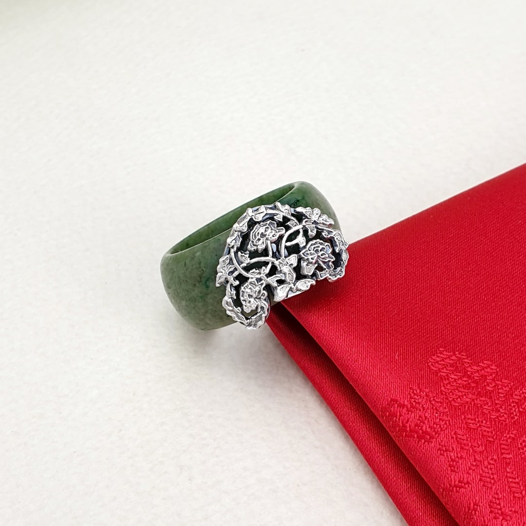 Seoul Jade Band Ring , Korean Hanbok Ring, Jade Ring,jade Ring ...