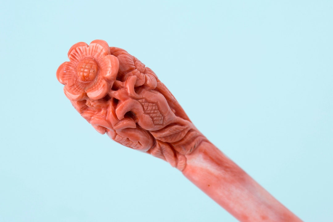 Binyeo – the Traditional Korean Hairpin Worn in a Chignon Coral ...