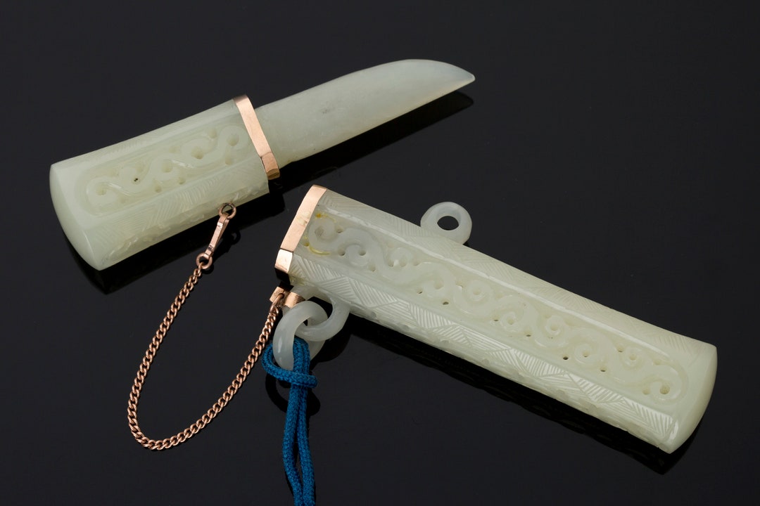 Made in Korea Korean White Jade Dagger , Korea Hanbok White Nephrite ...