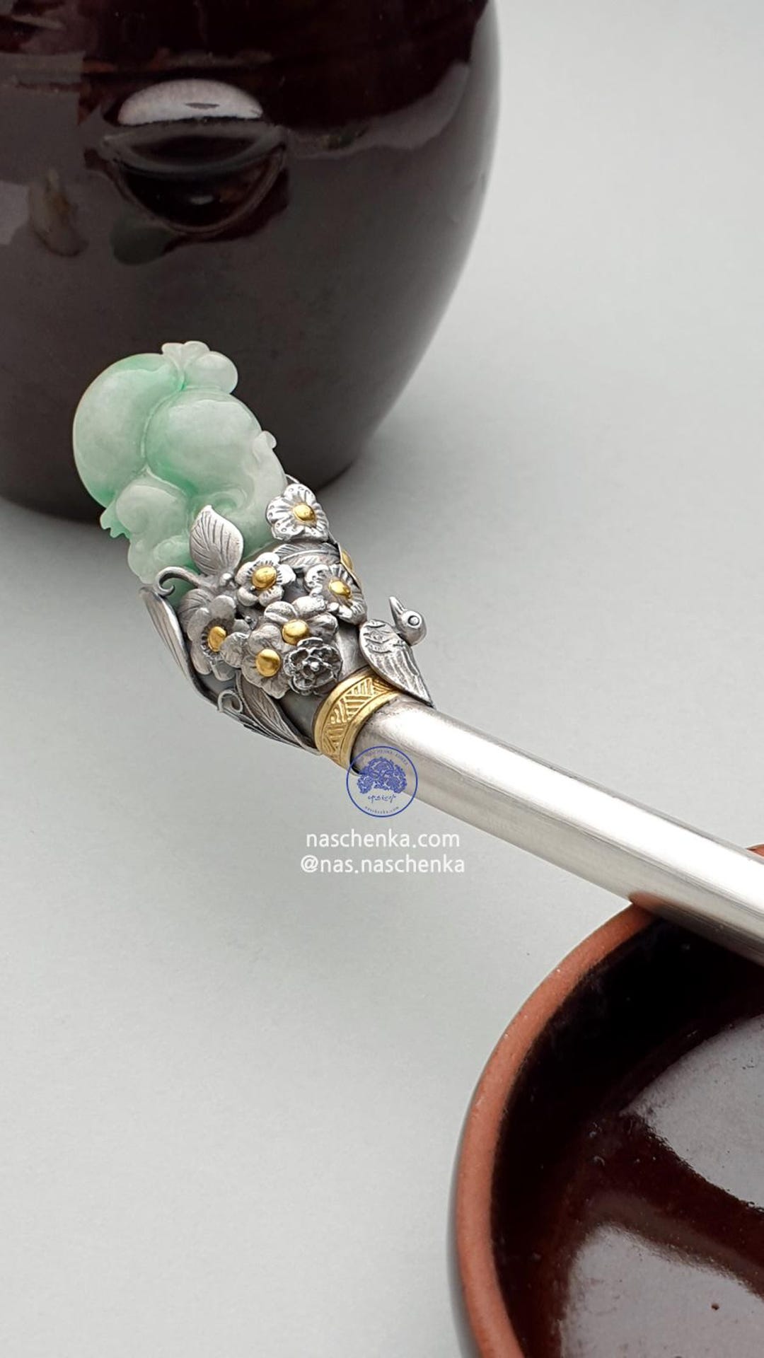 Binyeo – the Traditional Korean Hairpin Worn in a Chignon Jade Silver ...
