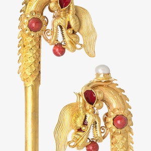 Korean Hair Binyeo Royal Dragon Binyeo Silver, Seoul NASCHENKA ...