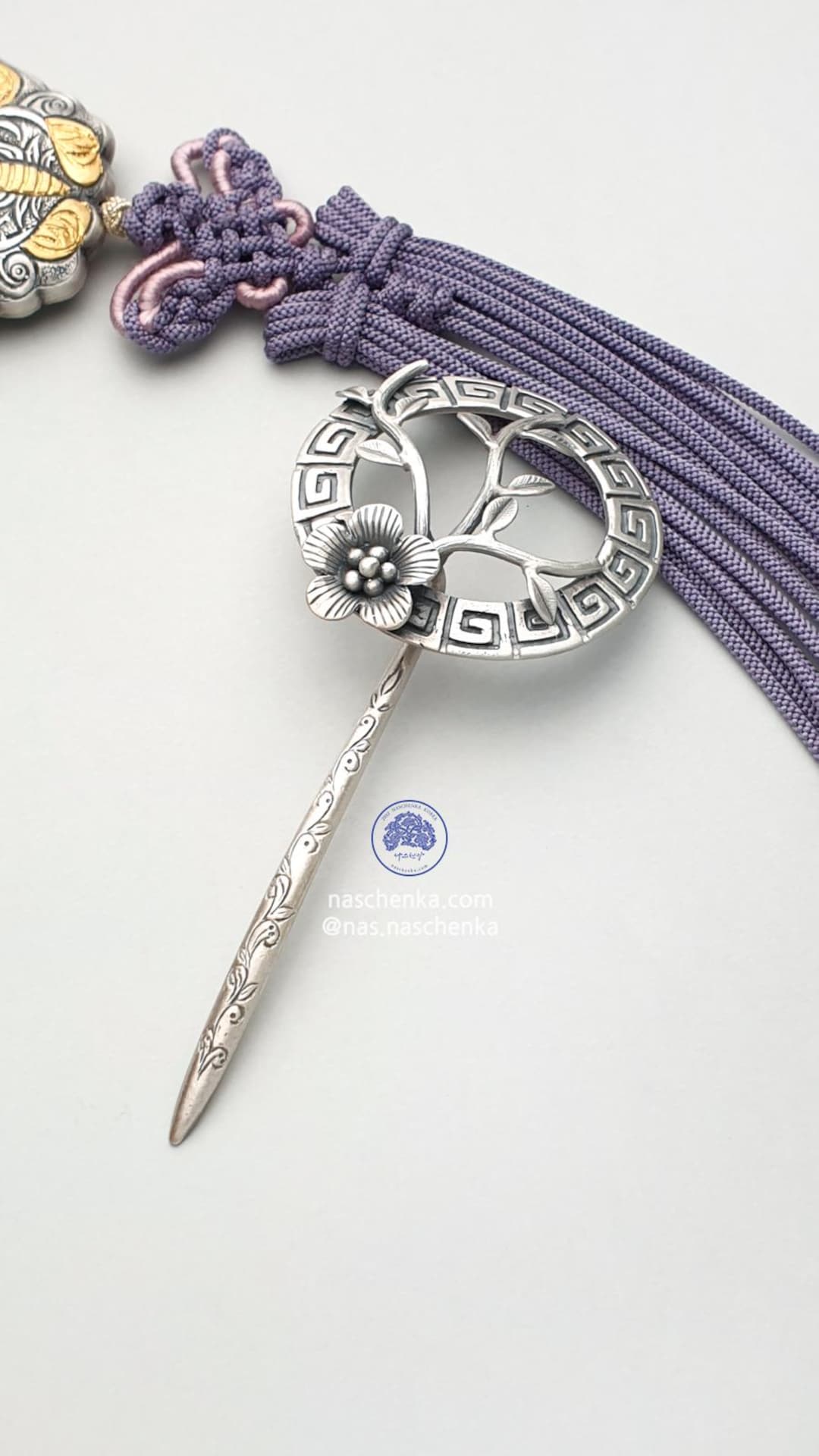 Handmade Korean Traditional 925 Sterling Silver Dwikkoji Hairpin Hanbok ...