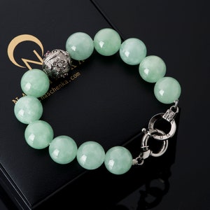 Seoul Jade Bead Bracelet Silver Jewelry for Women and Mankorean Fashion ...
