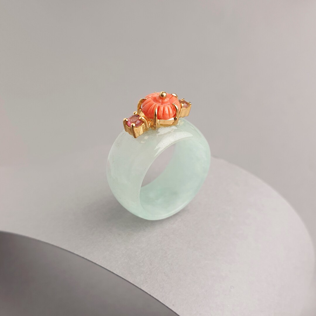 Seoul NASCHENKA Traditional Korean Hanbok Stone Jade Ring for Women and ...