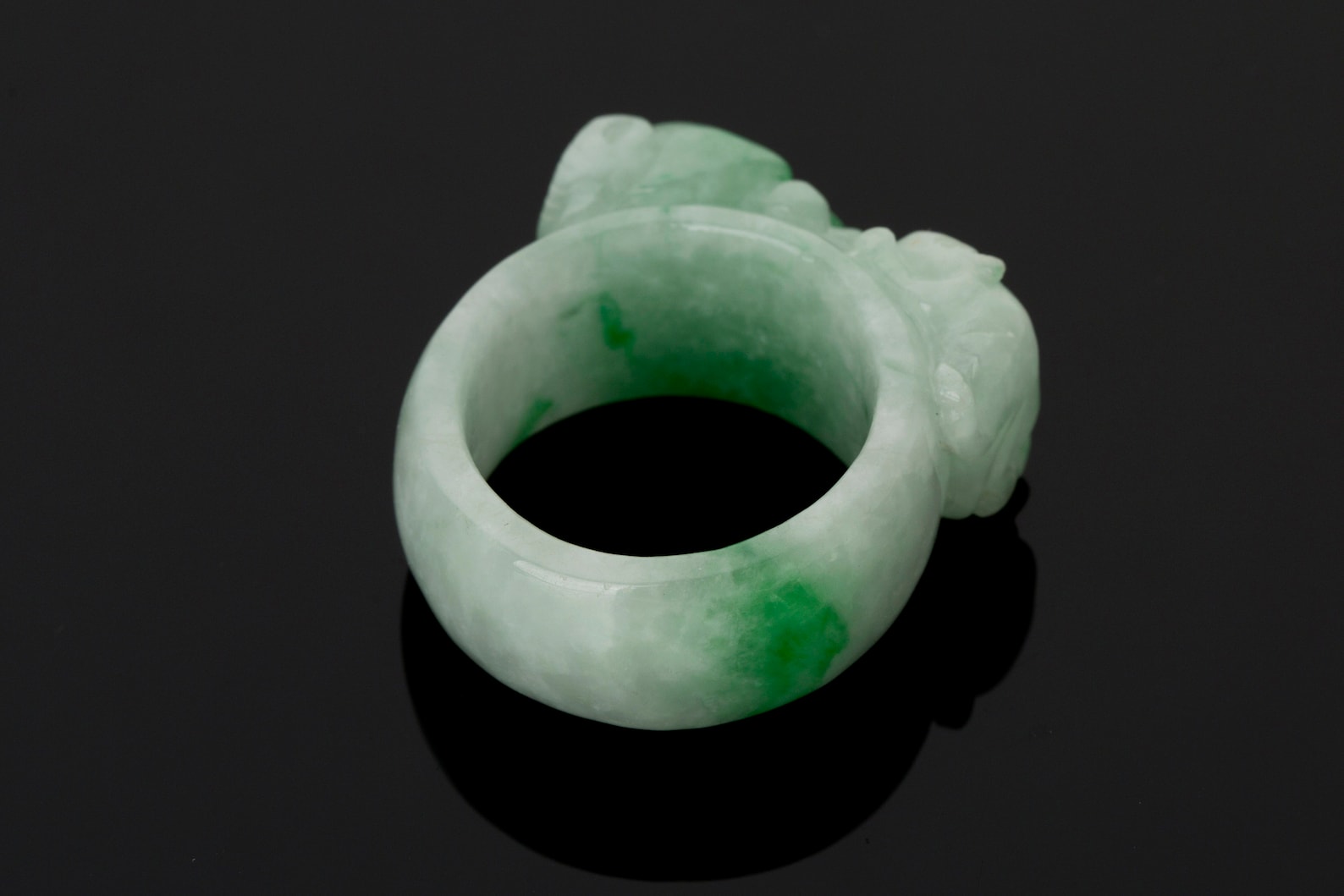 Jade Jewelry Rings Thumb Rings Genuine Green Jade Band Ring - Etsy