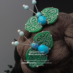 Joseon Hairpin Jade Jewelry, Korean Jade Hair Pins, NASCHENKA ...