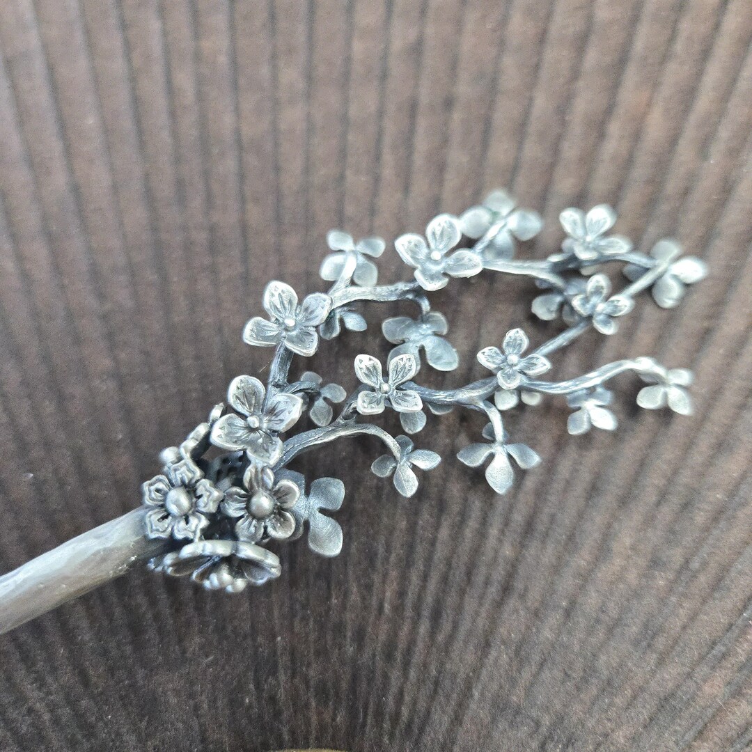 Sterling Silver Korean Binyeo Hair Stick, Hanbok Jewelry - Etsy
