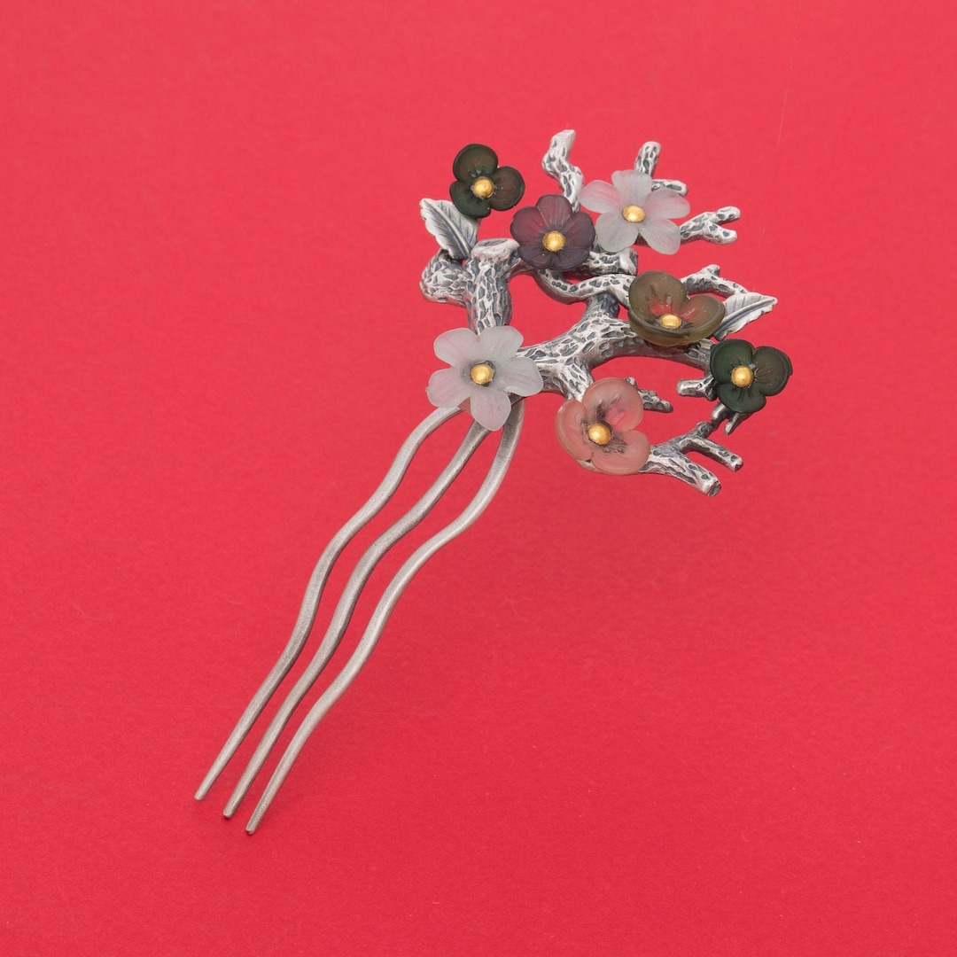 Korean Hair Pin Sterling Silver Hanbok Binyeo Hair Stick - Korean ...