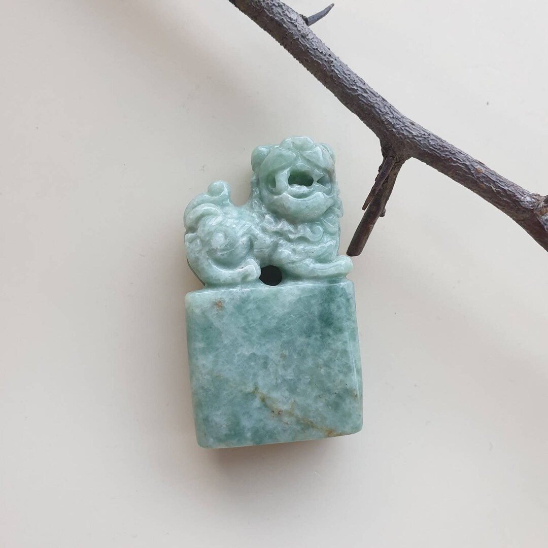 Genuine Jadeite Jade Burma Jade Stamp, Wonderful Jade or Green Stone ...