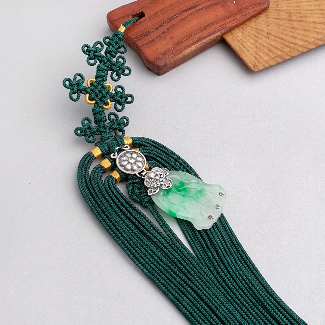 Seoul norigae tassel jade NASCHENKA Traditional Korean silk norigae for ...