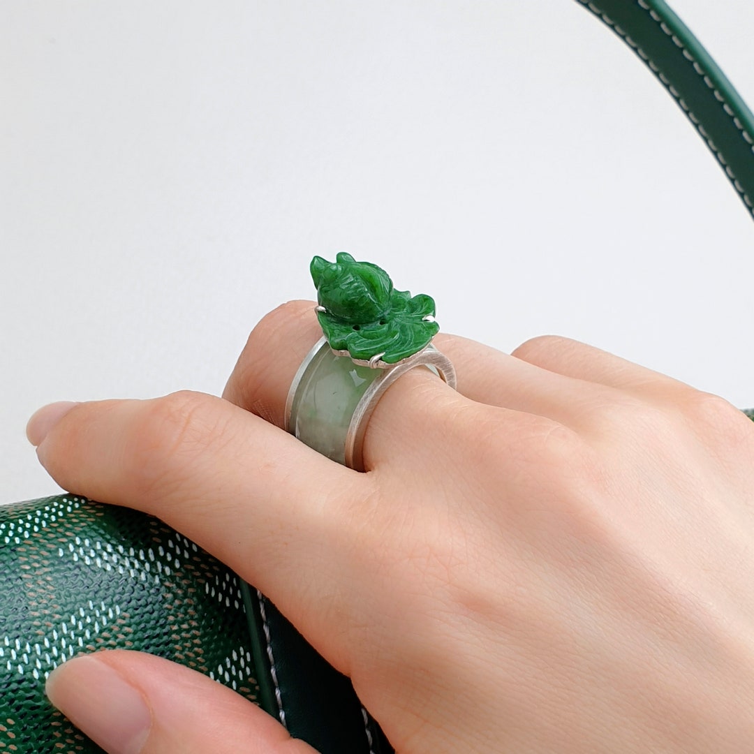 Seoul Jade for Women Gemstone Ring Natural Jade Ring, Jade Band Ring ...