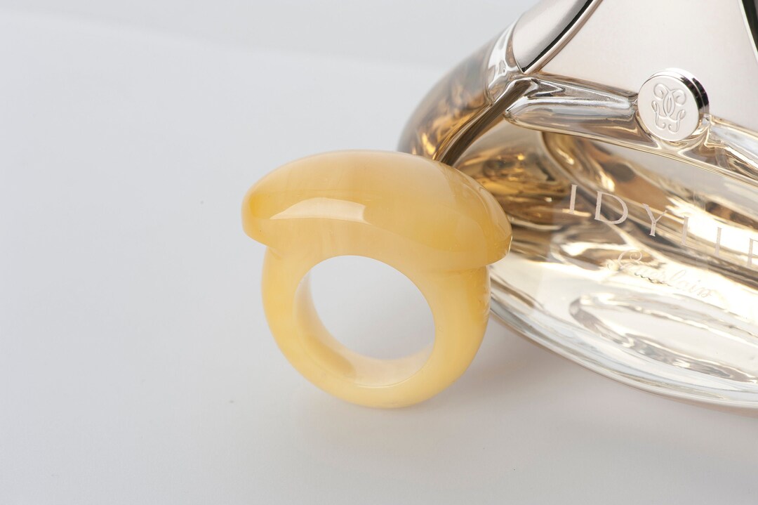 Yellow Gemstone Ring Band Korean Amber Rings Korean Hanbok - Etsy