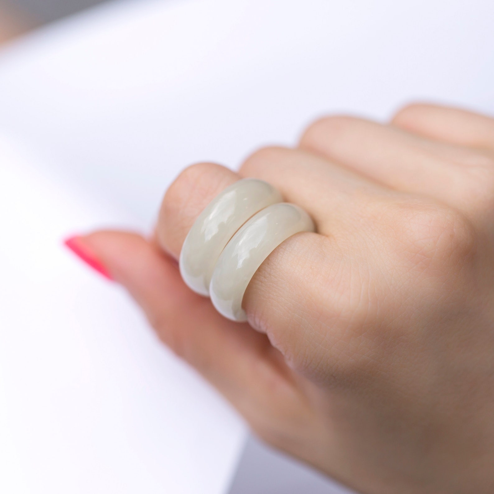 Korean Jade Ring Natural Nephrite Rings Korean Hanbok Rings | Etsy