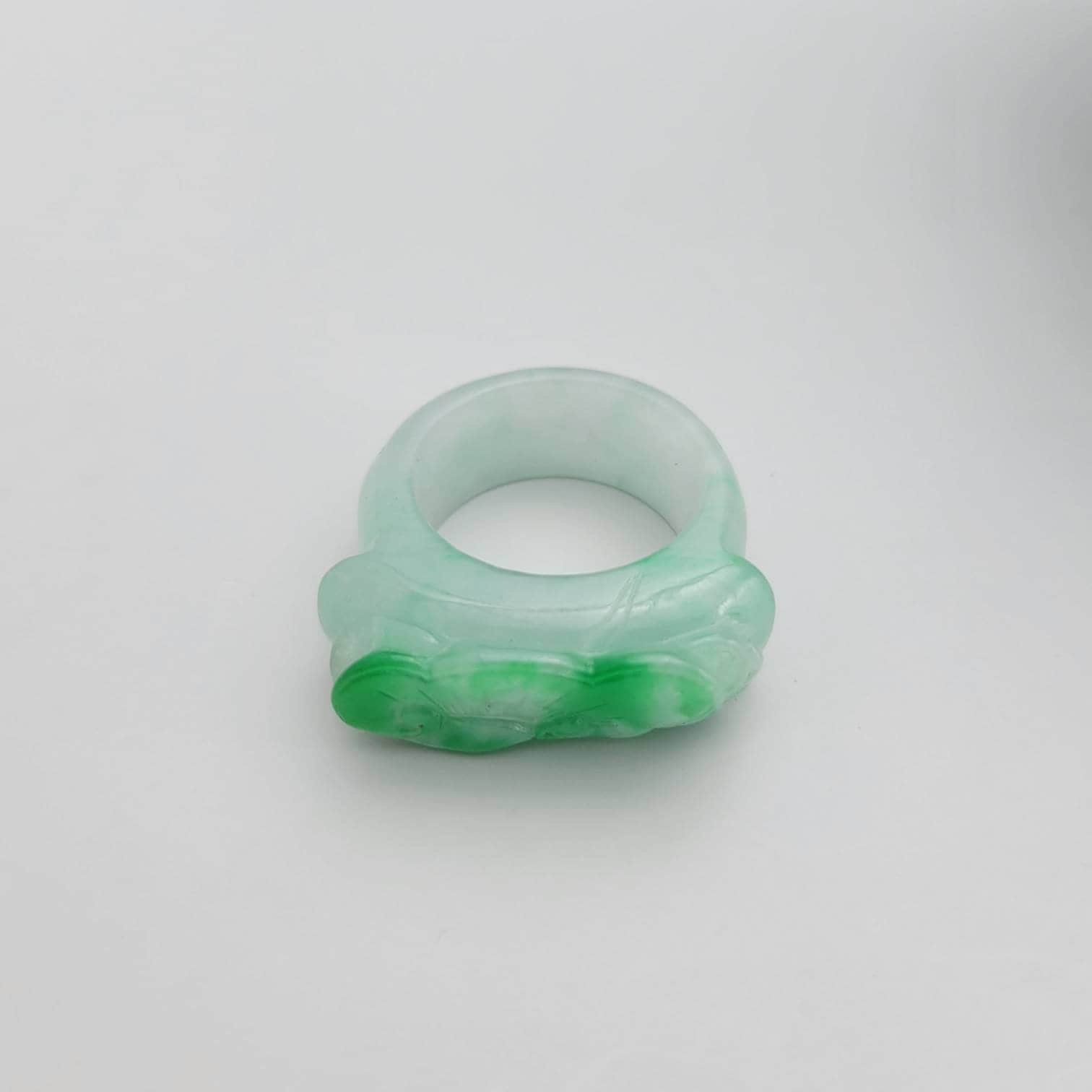 Jade Jewelry Rings Thumb Rings Genuine Green Jade Band Ring - Etsy