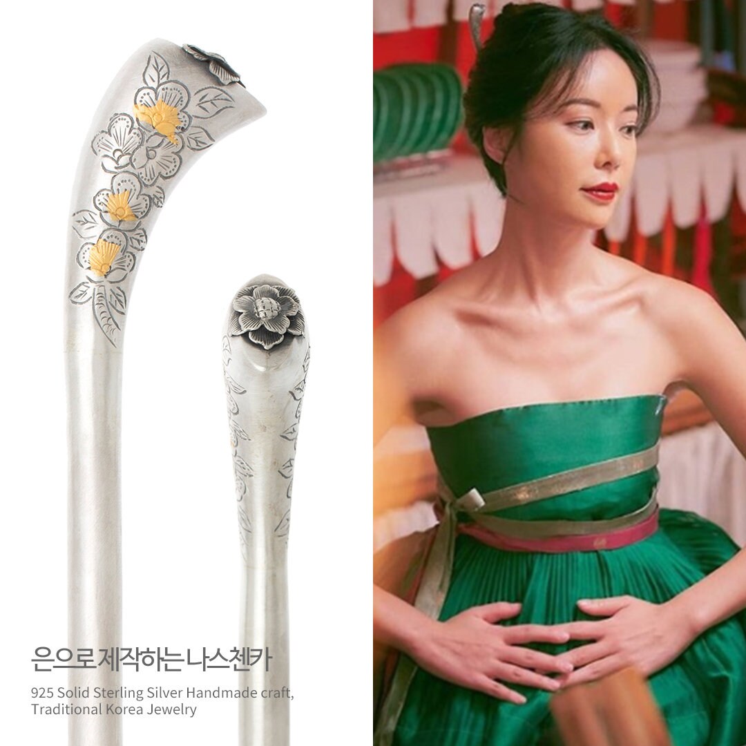 Seoul NASCHENKA Traditional Korean Hanbok Long Handmade Hair Stick Pins ...