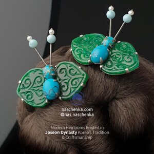 Joseon Hairpin Jade Jewelry, Korean Jade Hair Pins, NASCHENKA ...