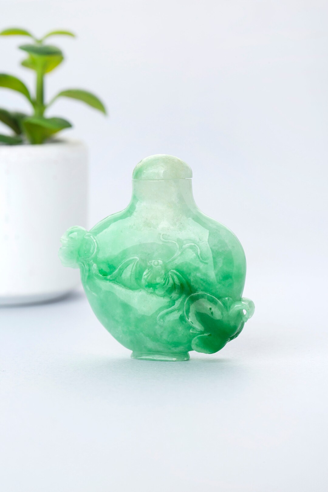 Jade Perfume Bottle, Genuine Jadeite Jade Burma Jade, Natural Jade ...