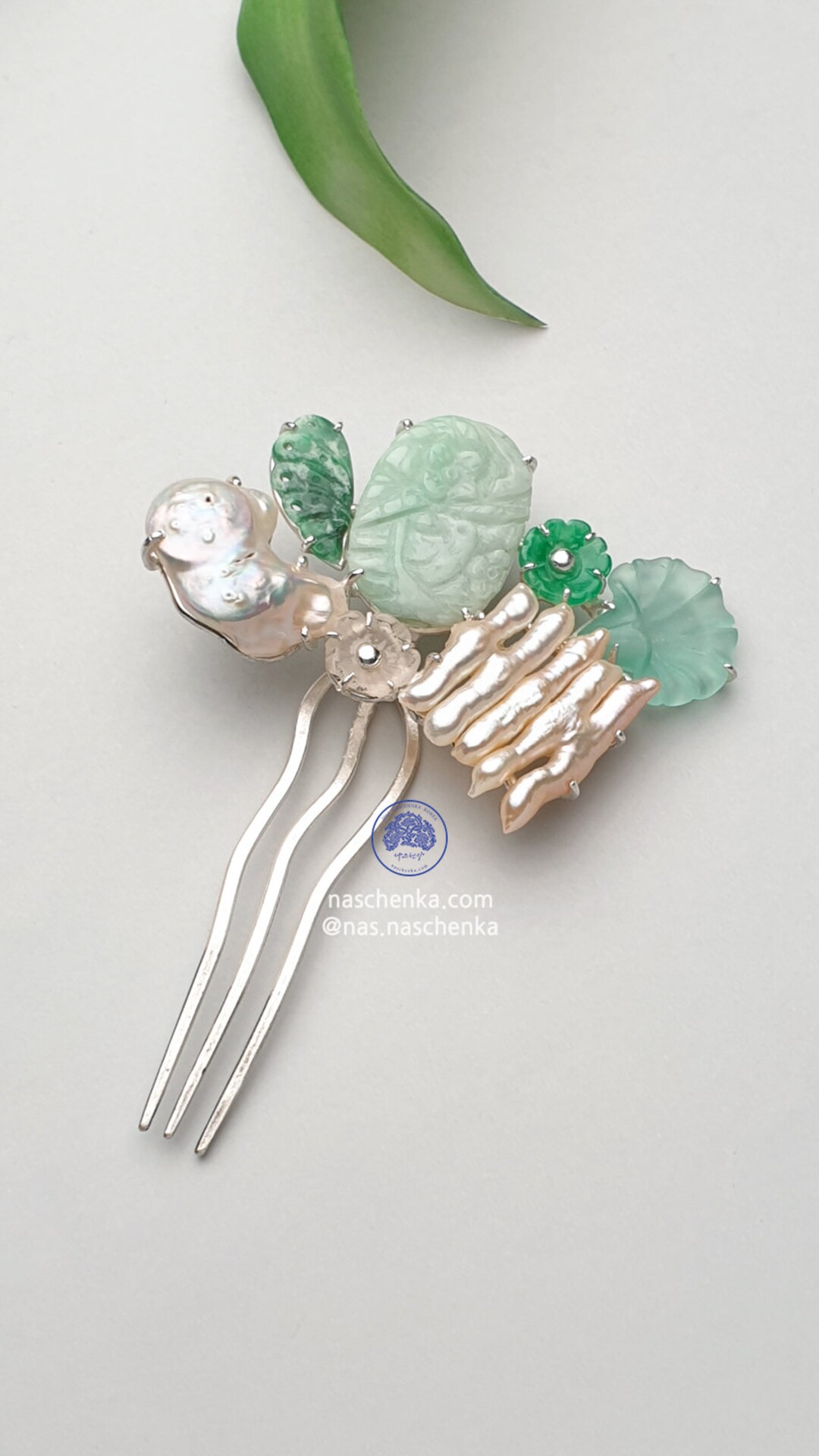 Traditional Joseon Hair Hanbok Stick Dwikkoji Silver , NASCHENKA Pearl ...