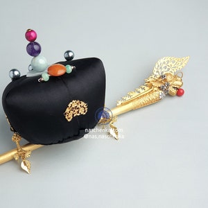 Korean Hair Binyeo 34.5 Cm / Traditional Korean Dragon Binyeo Silver ...