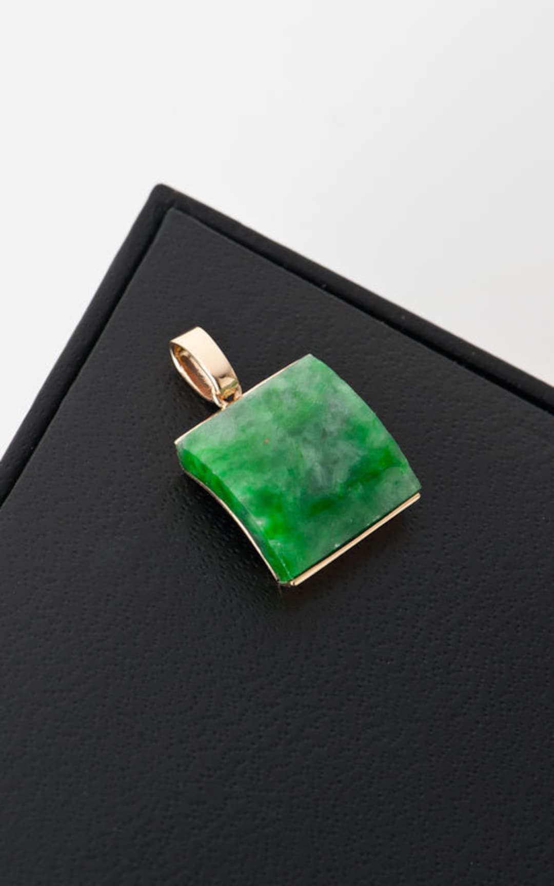 Seoul Jade Pendent, Korea Jewelry, 14K Jade Pendent, Tourmaline Solid ...