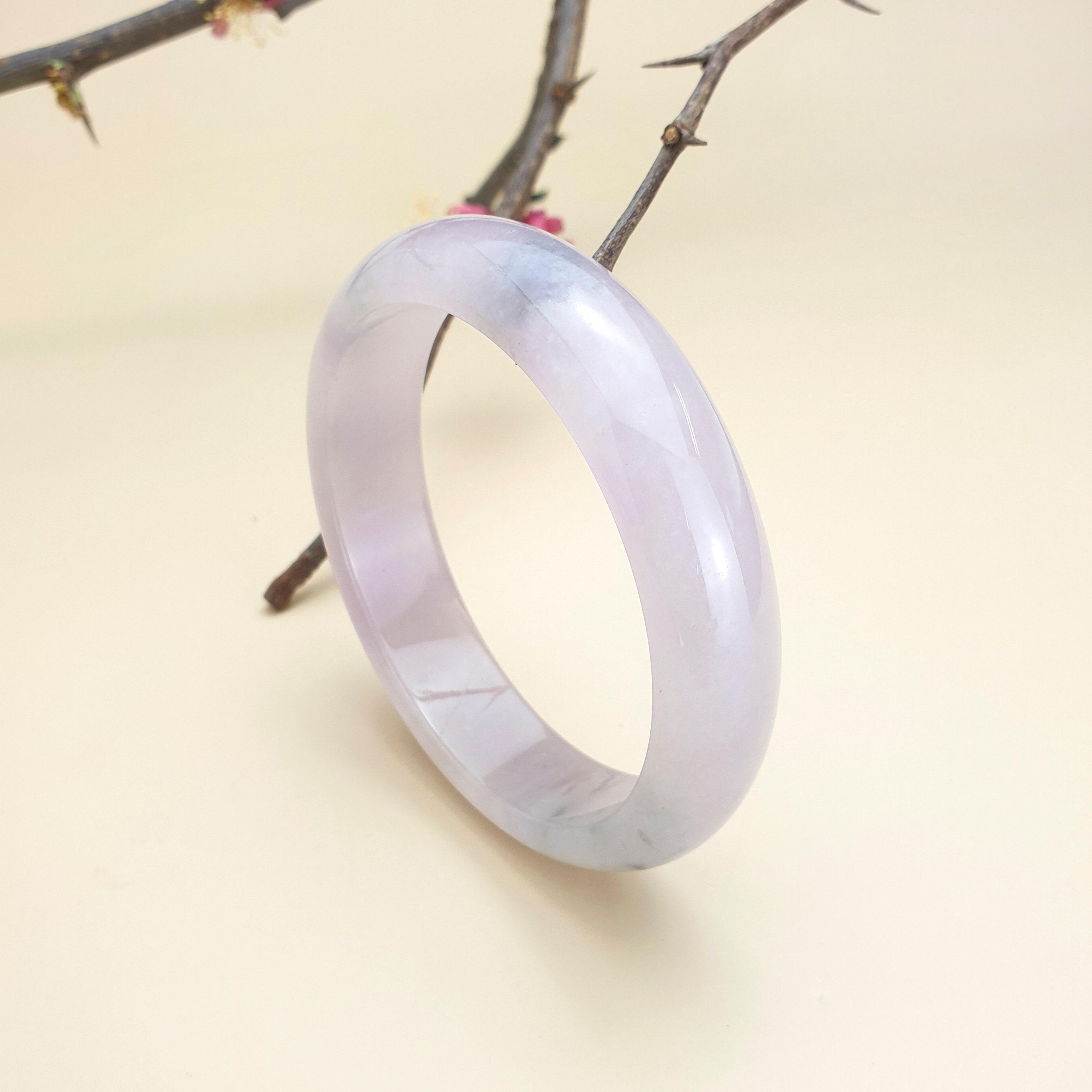 62 mm beautiful purple Jade Bangle 1.6 Lavender Jade | Etsy