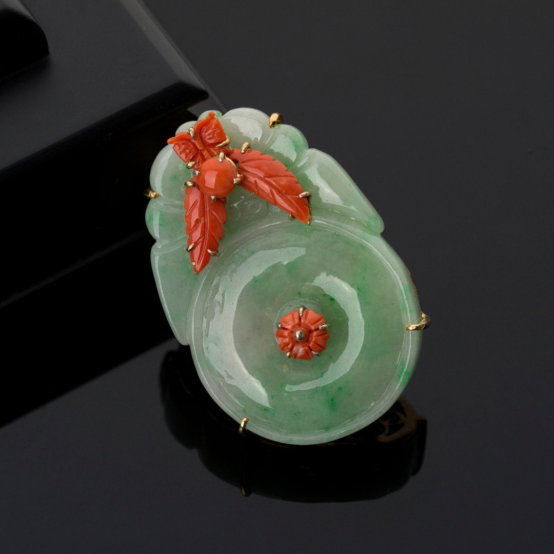 Seoul Natural Gemstone Silver Brooch, Traditional Korean Brooch, Modern ...