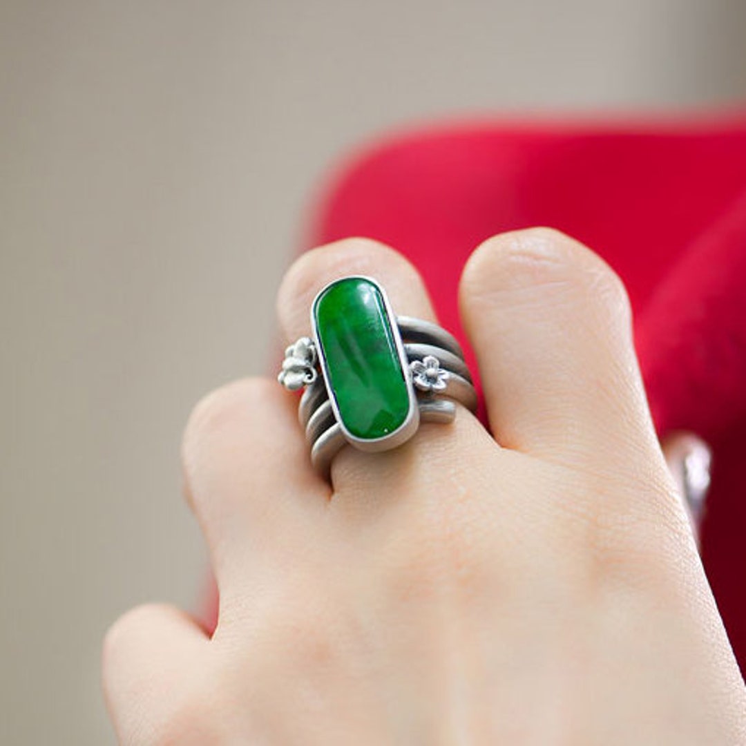 East Asian Korean Gemstone Ring Silver for Luckkorean Fashion Jewelry ...