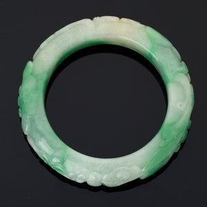 55 Mm Green Jade Bangle 5.5 Cm (1.3), Round Shape, Green Jadeite Bangle ...