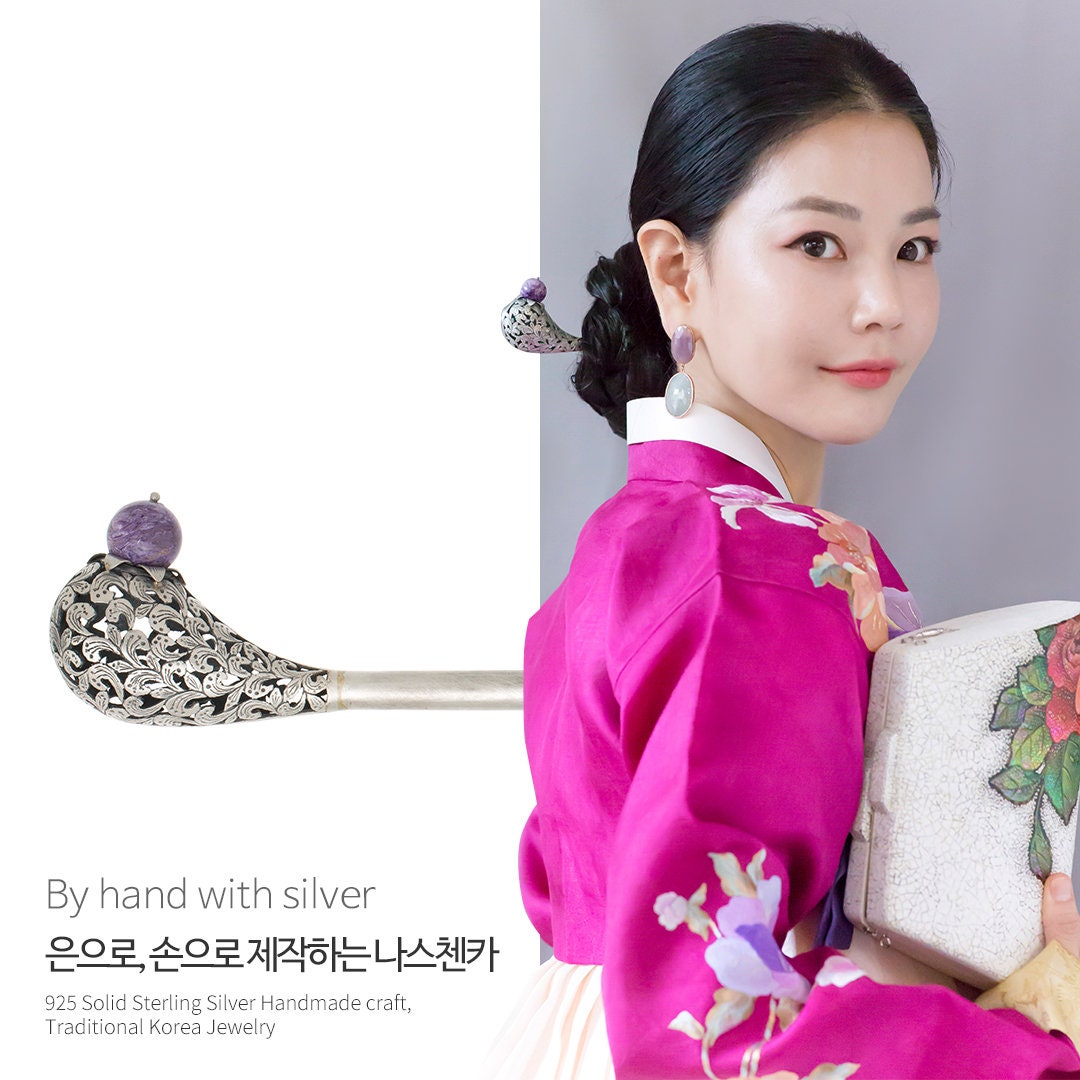 Korean Hair Binyeo Seoul NASCHENKA Traditional Korean Hanbok Long ...