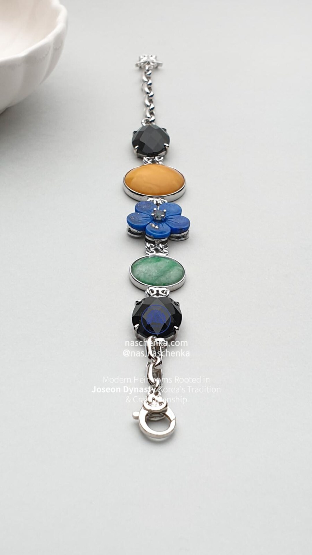 NASCHENKA Traditional Korean Jewelry – Handcrafted Amber, Lapis Lazuli ...