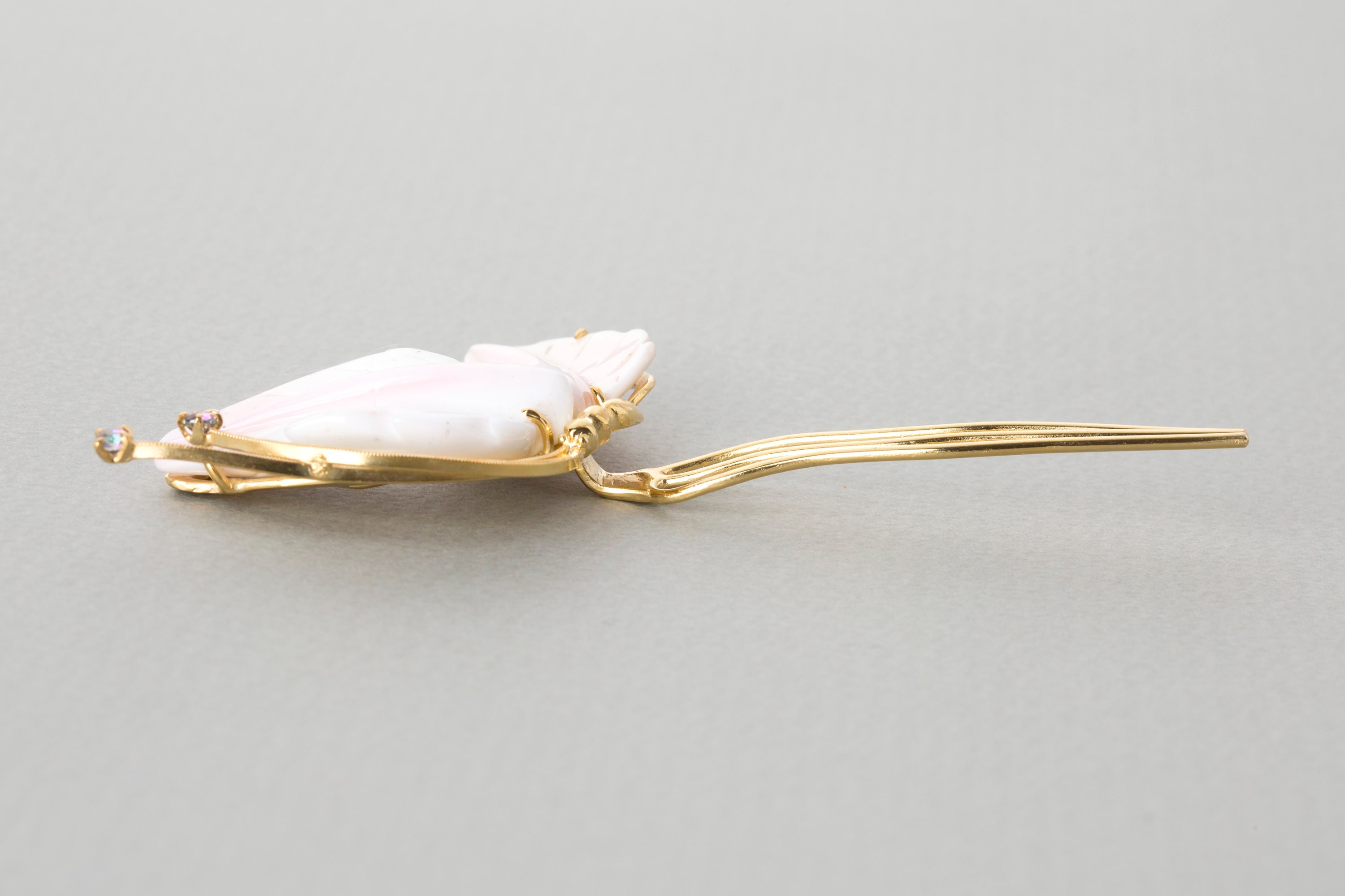 Korean Hair Pin Pink Conch Shell Butterfly Hair Stick, Sterling Silver ...
