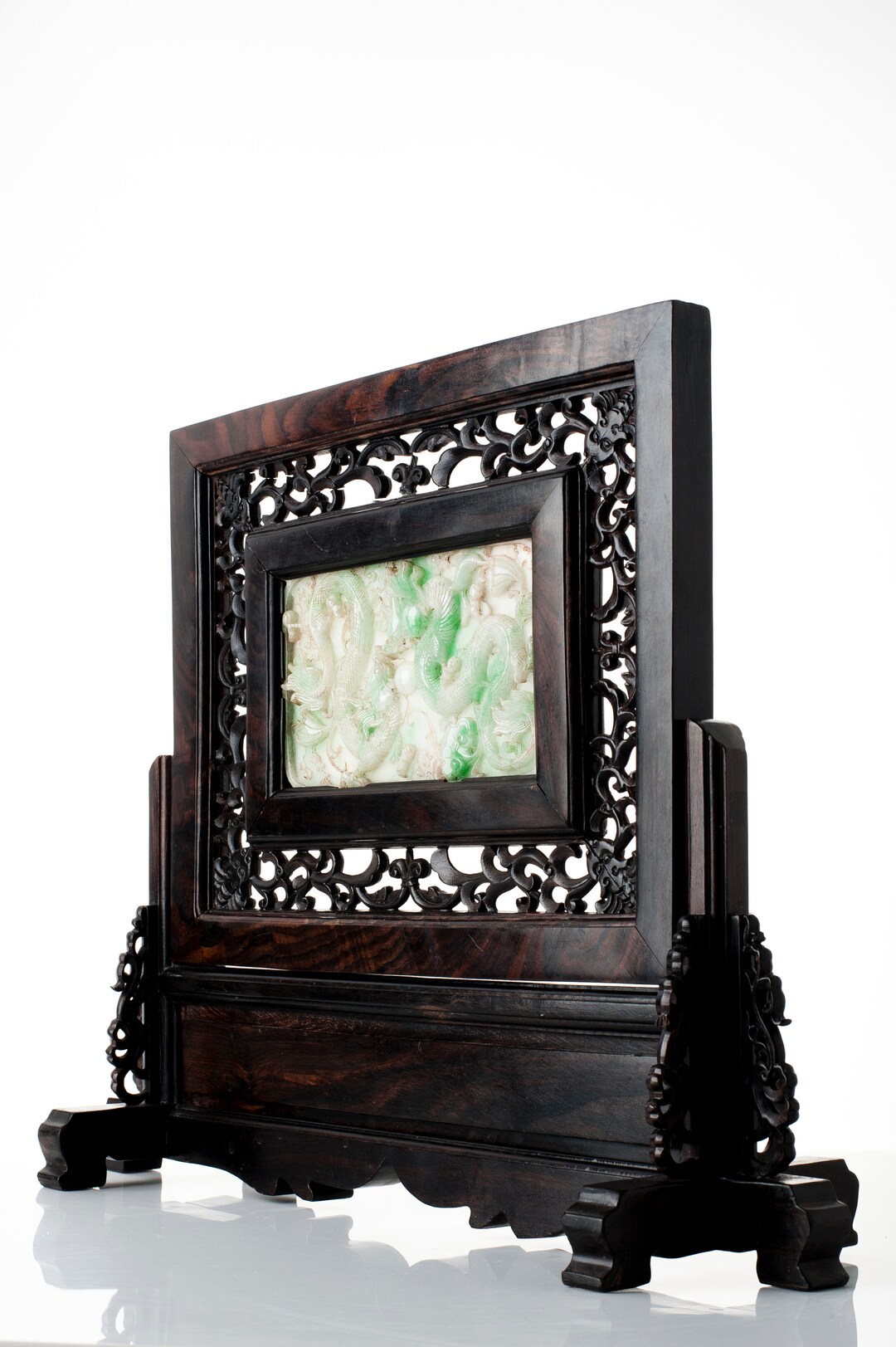 Vintage Jadeite & Ebony Wall Decor, Hand Carved Burma Jade - Etsy